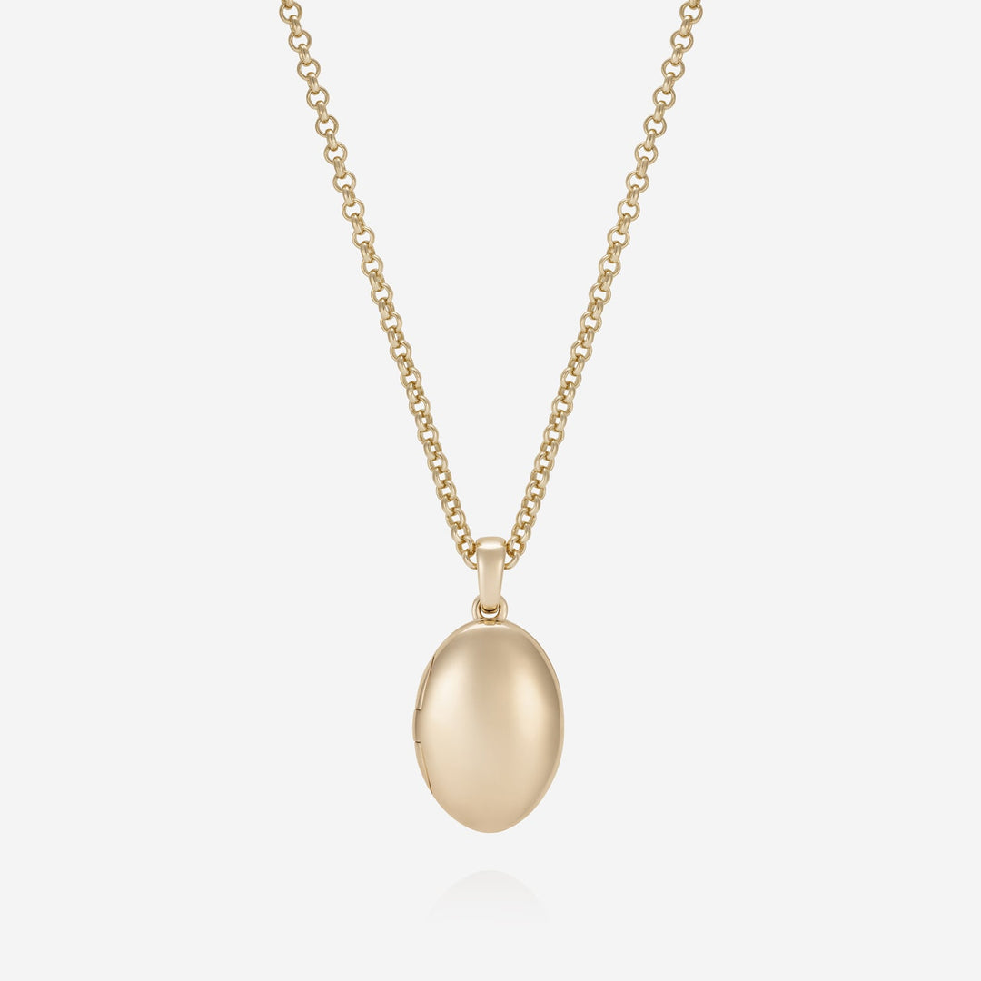 886 Oval Locket With Chain 9ct Yellow Gold – 886 Royal Mint