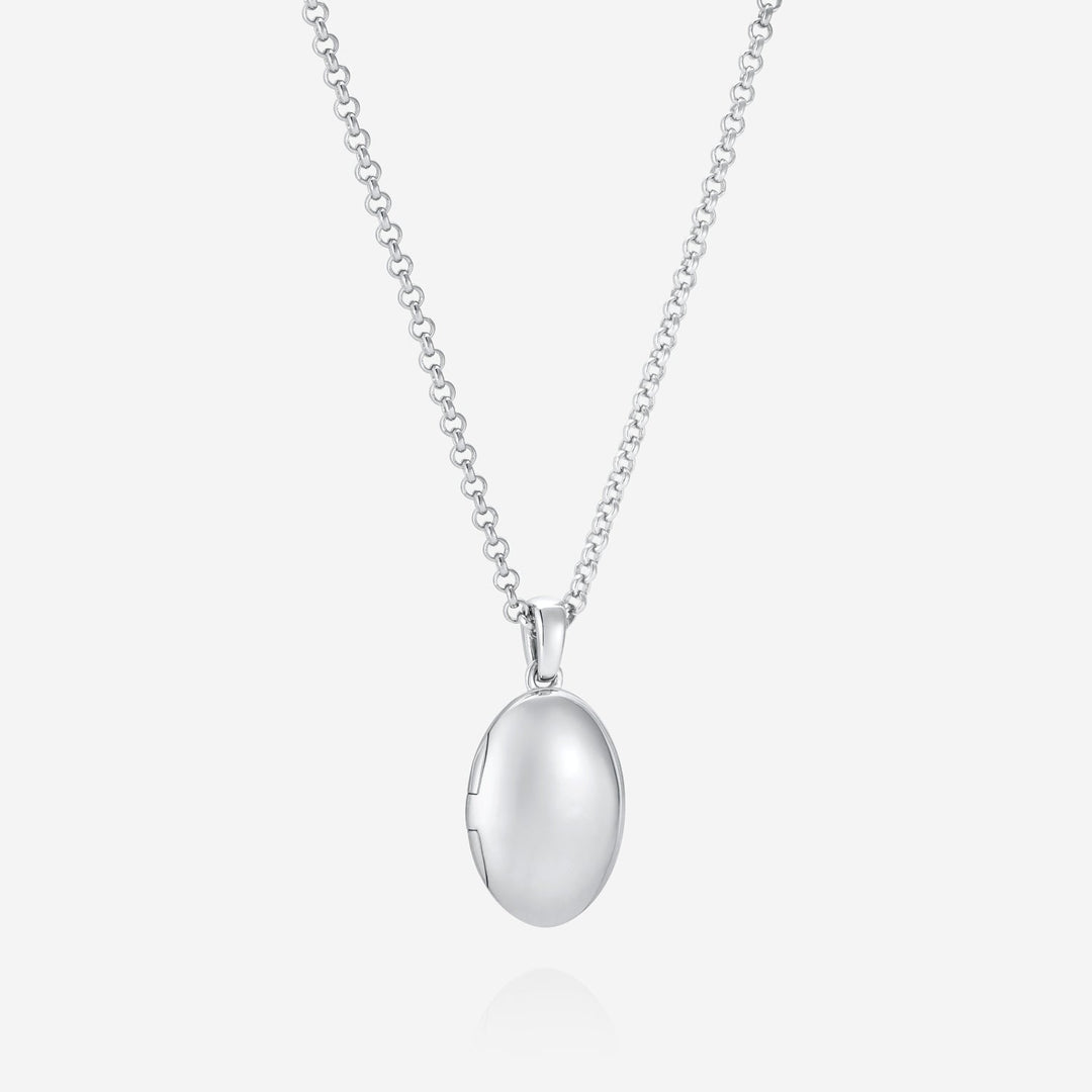 886 Oval Locket With Chain Sterling Silver – 886 Royal Mint