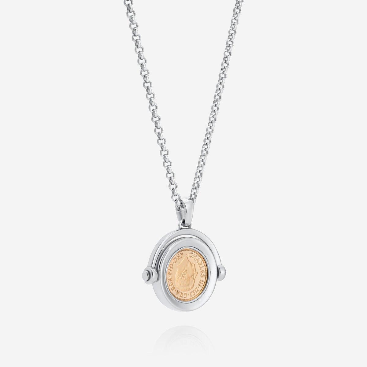 886 Quarter Sovereign Spinning Pendant with Chain Sterling Silver – 886 ...