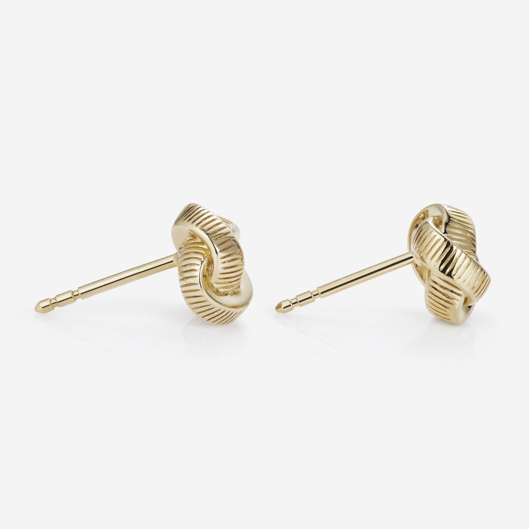 Knot Stud Earrings 9ct Yellow Gold – 886 Royal Mint