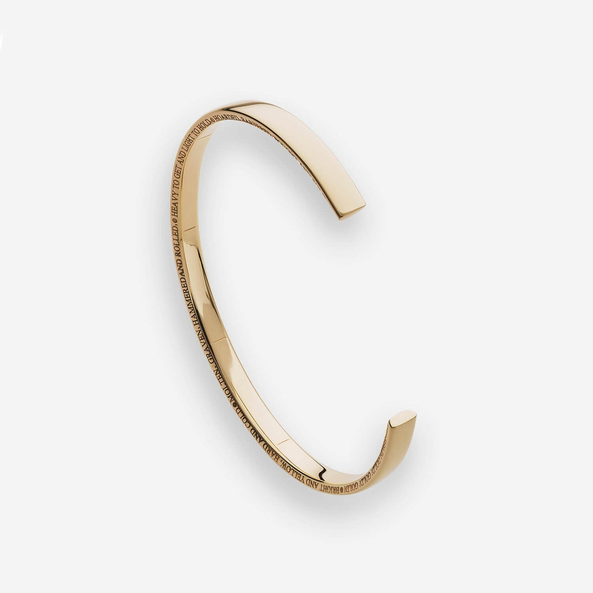 886 Poem Cuff in 9ct Yellow Gold – 886 Royal Mint